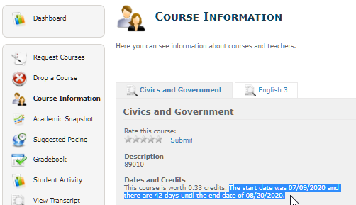  What Is My Course End Date Northern Star Online