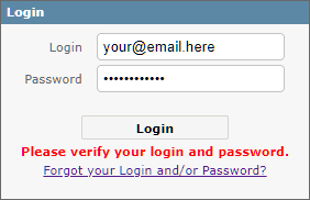 When I try to log in, Genius tells me to "verify your login and ...